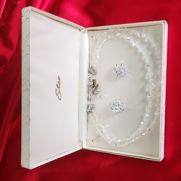 Elco | Jewelry | Vintage Elco Aurora Borealis Crystal Necklace And ...